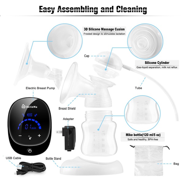 BelleMa Plethora Double/Single Electric Breast Pump | BelleMa